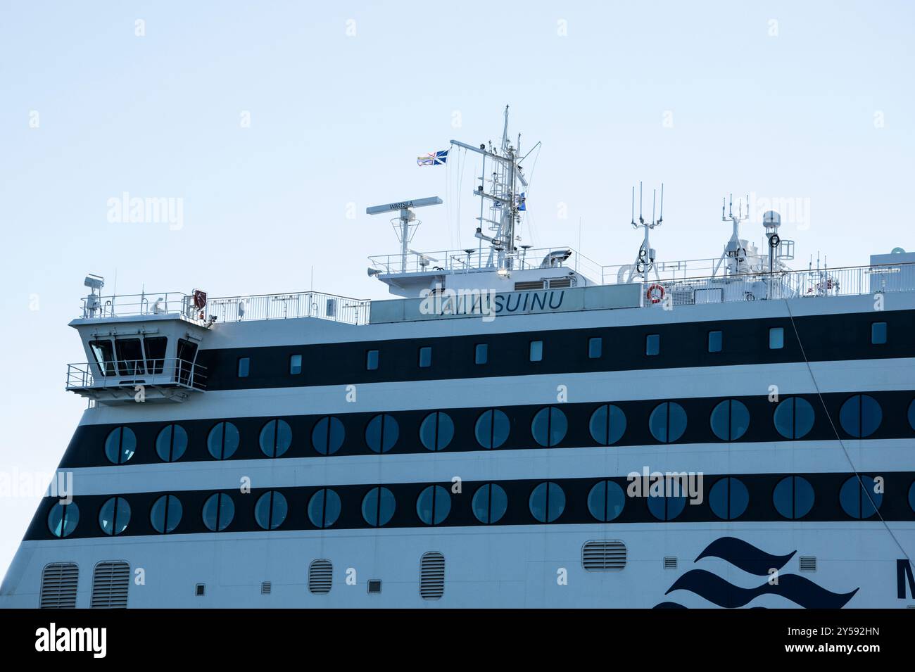 Marine Atlantic Ala’suinu ferry docked at the Argentia ferry terminal ...