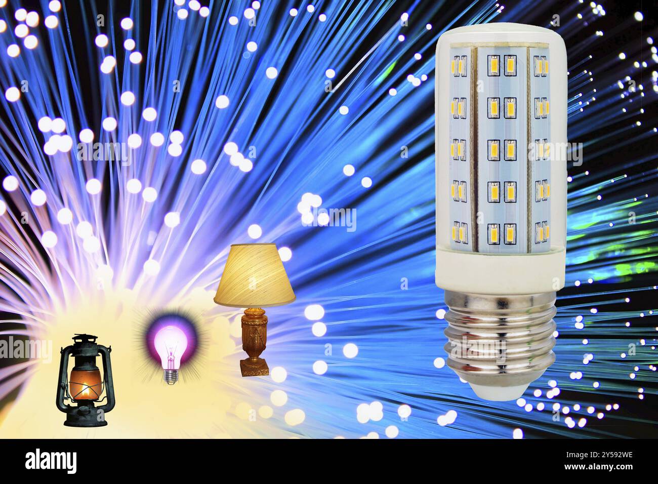 Symbolic image, light, light development, lighting, oil lamp, paraffin ...