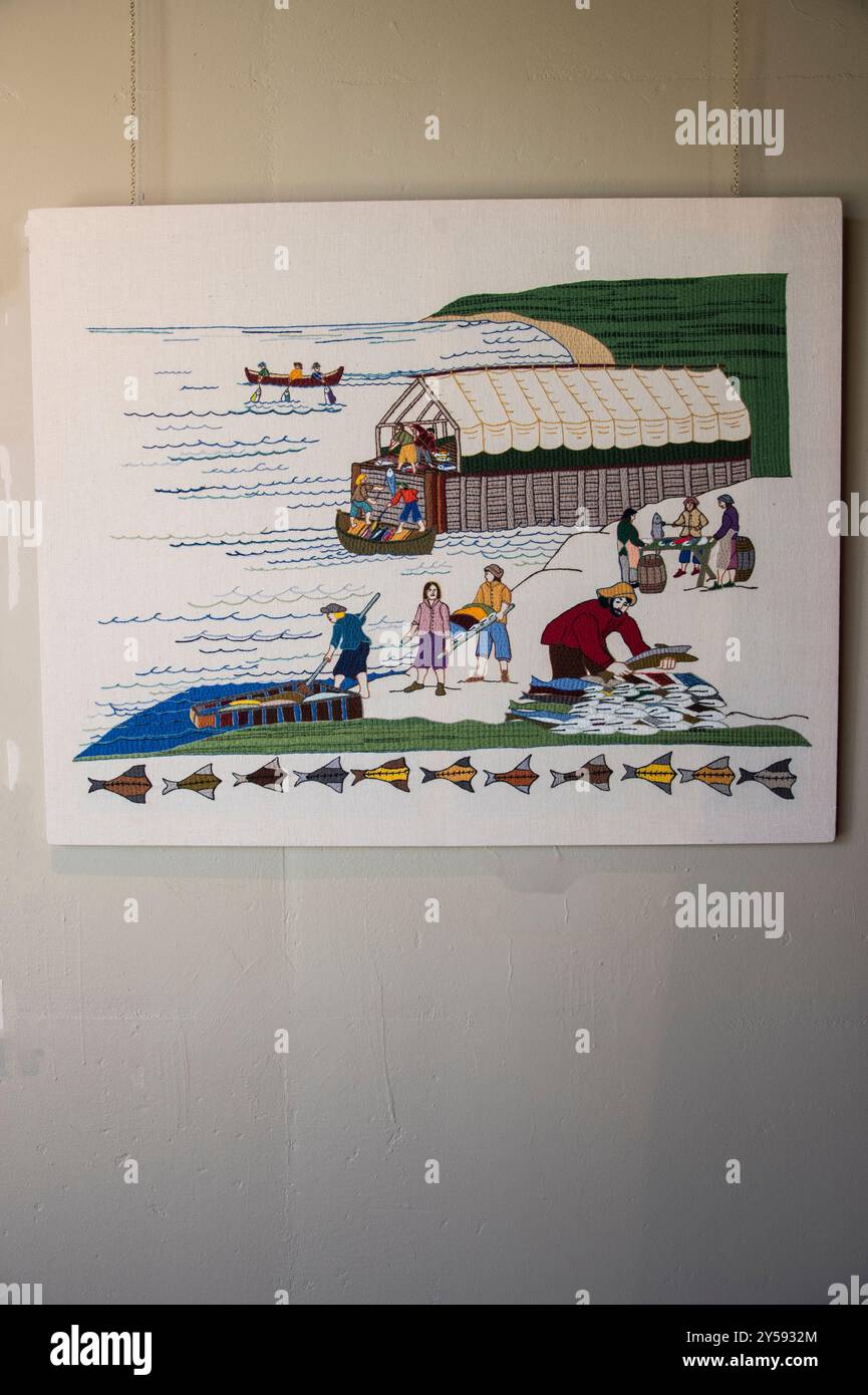 Tapestry of fishing and drying cod at Castle Hill National Historic ...