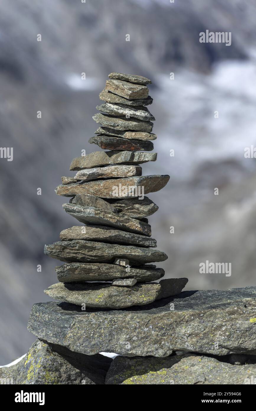 Stone pyramid in the Bernese Alps, esotericism, spirituality, energy ...