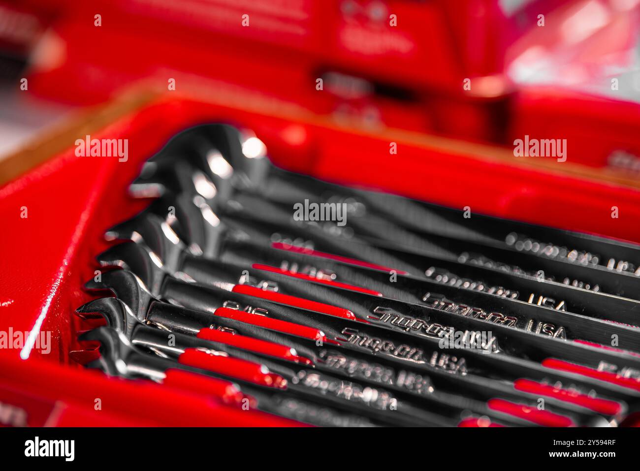 Car repair tools in a mechanic's garage Stock Photo - Alamy