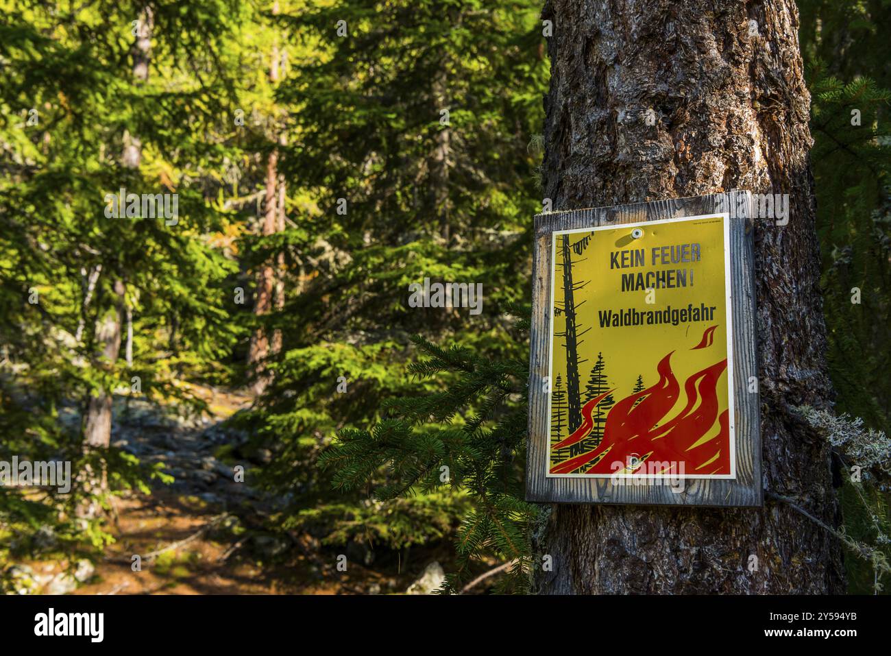 Forest fire danger sign, fire, danger, climate, summer, heat, warning ...