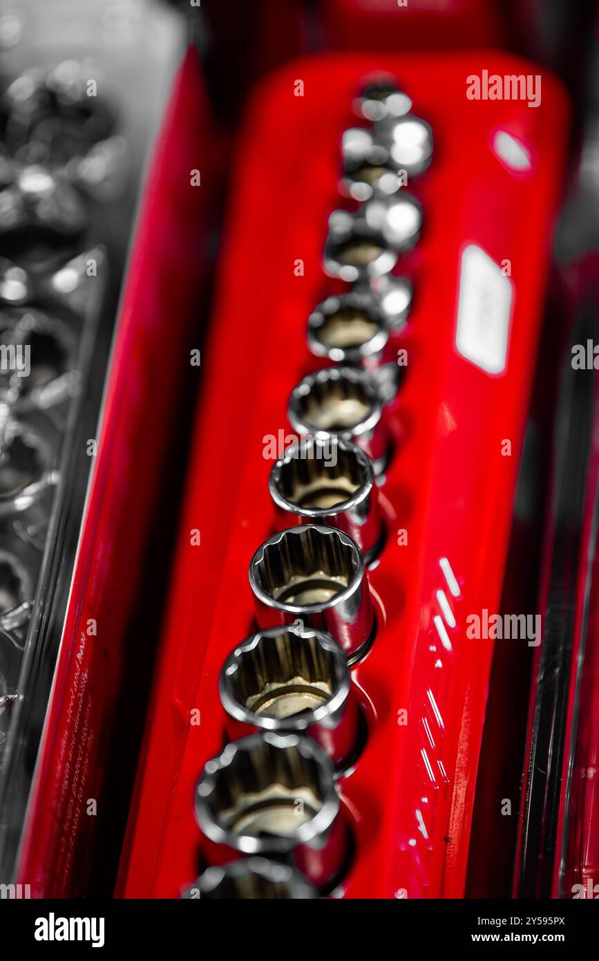 Car repair tools in a mechanic's garage Stock Photo - Alamy