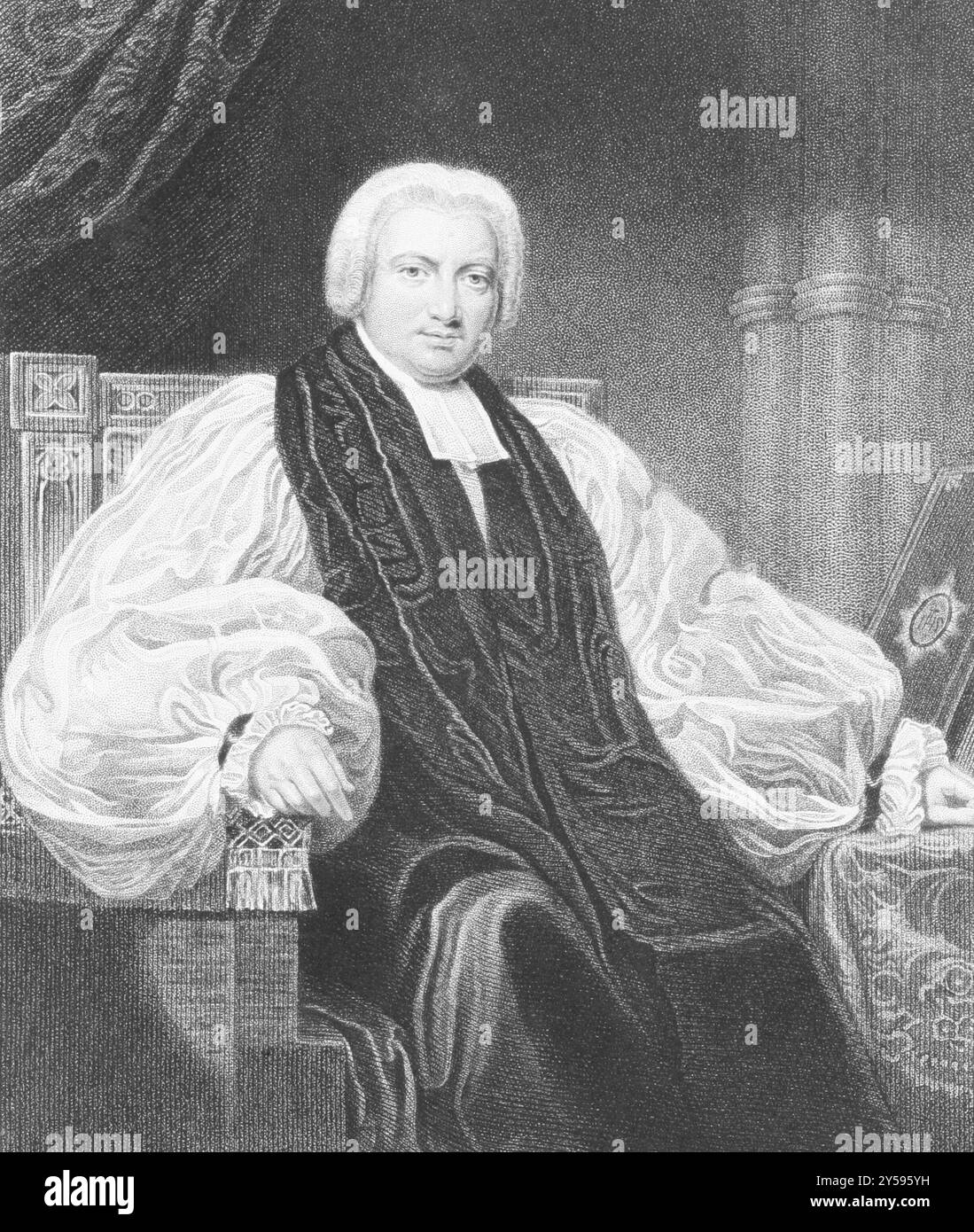 Henry Ryder (1777-1836) on engraving from the 1800s. Prominent English ...