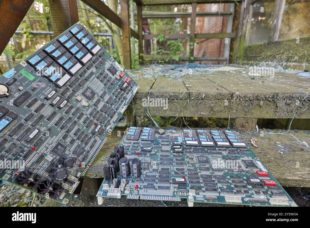 Old mainboard circuit boards Stock Photo - Alamy
