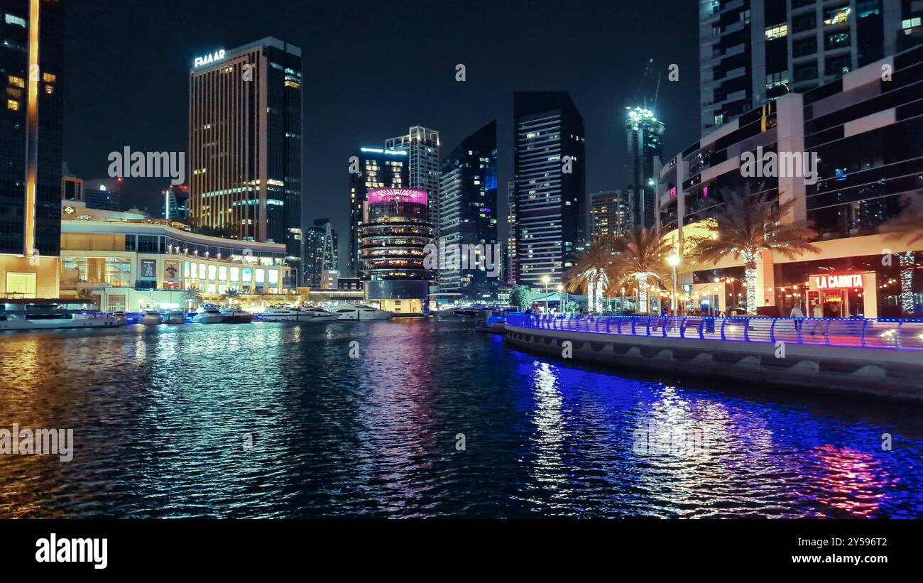 Night in Dubai, UAE Stock Photo - Alamy
