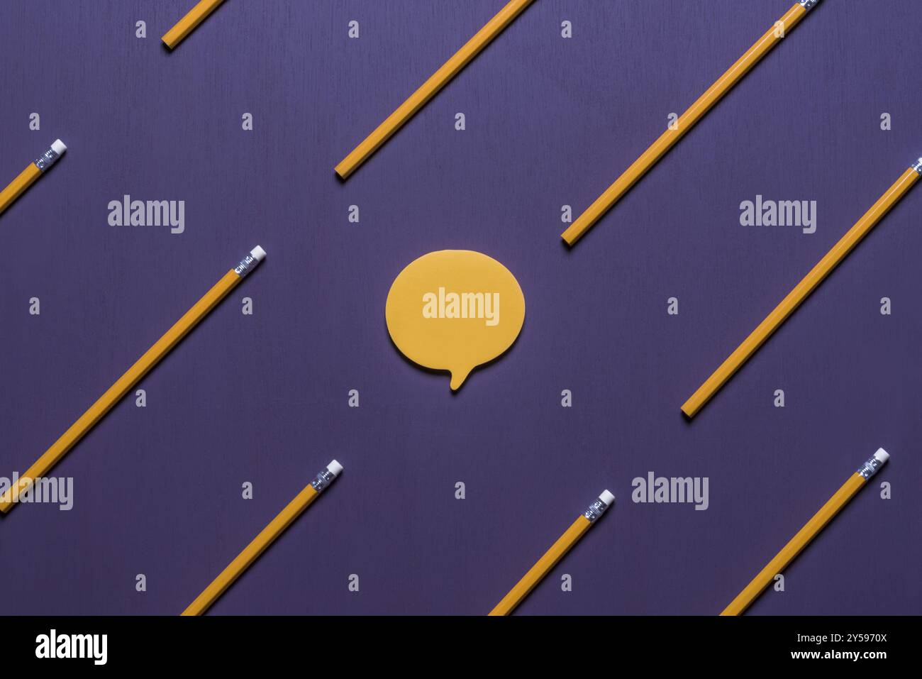 Communication concept with a post-it note, in shape of a speech bubble ...