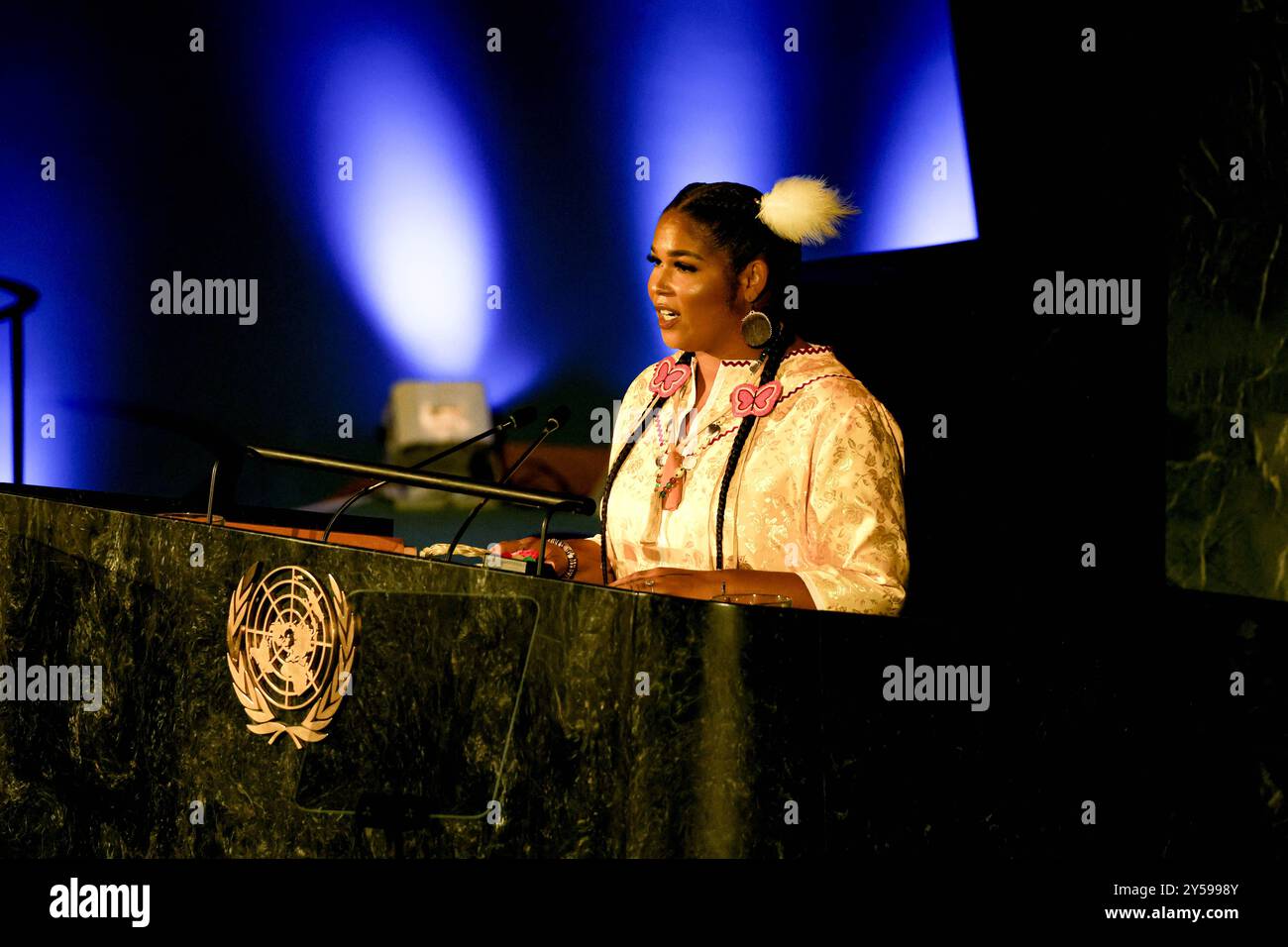 New York, New York, USA. 20th Sep, 2024. KEISHA TALKING WATERS DEFREECE ...