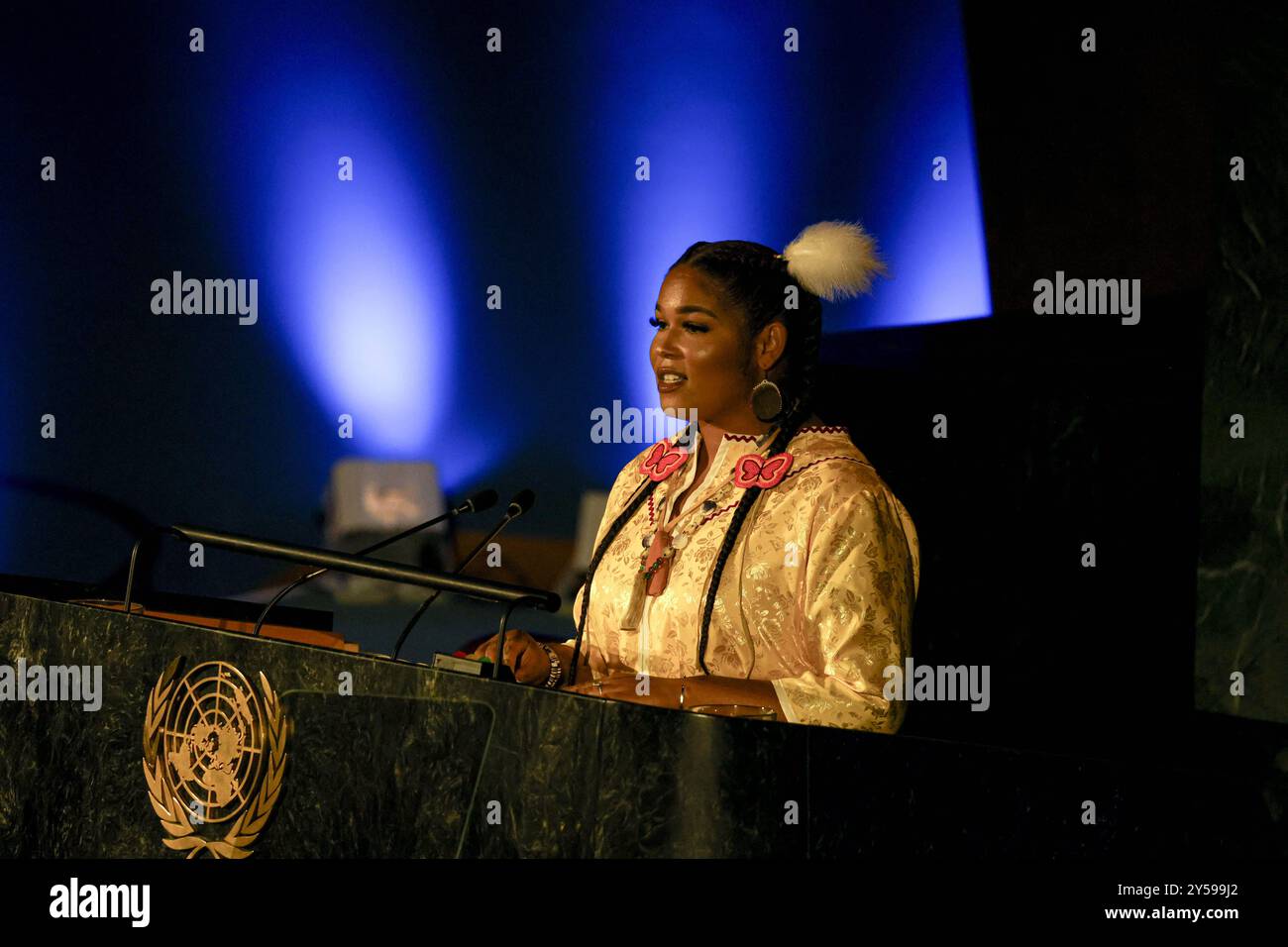 New York, New York, USA. 20th Sep, 2024. KEISHA TALKING WATERS DEFREECE ...