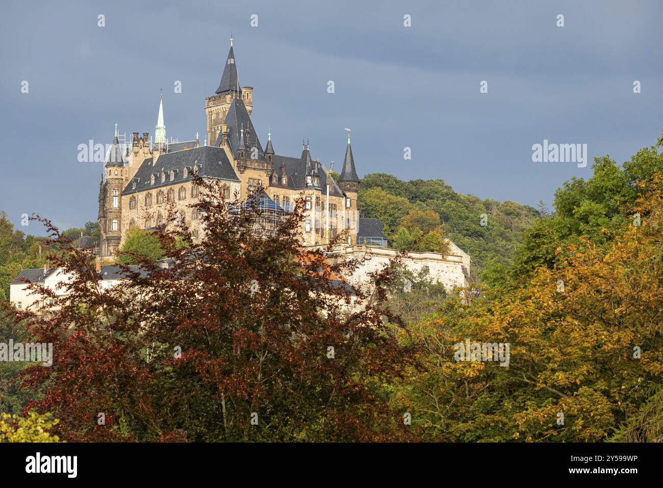 View of Wernigerode Castle Harz Stock Photo - Alamy