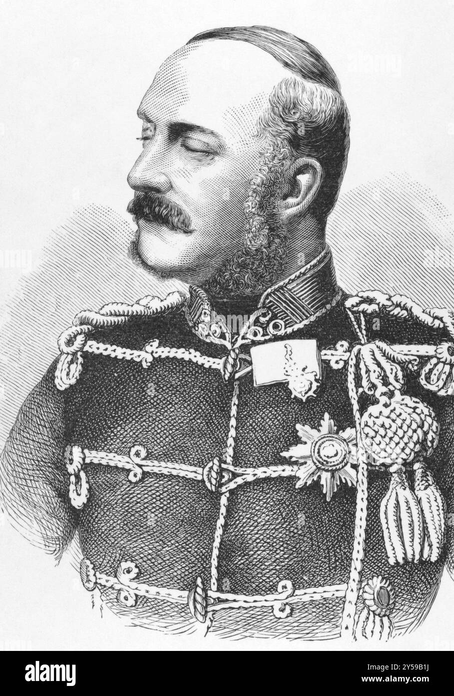 George V (1819-1878) on engraving from the 1800s. The last king of ...