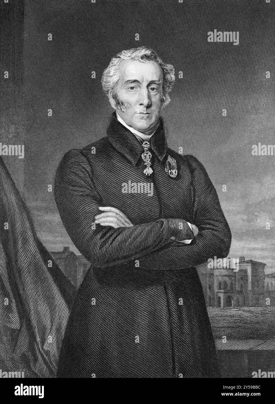 Arthur Wellesley, 1st Duke of Wellington (1769-1852) on engraving from ...