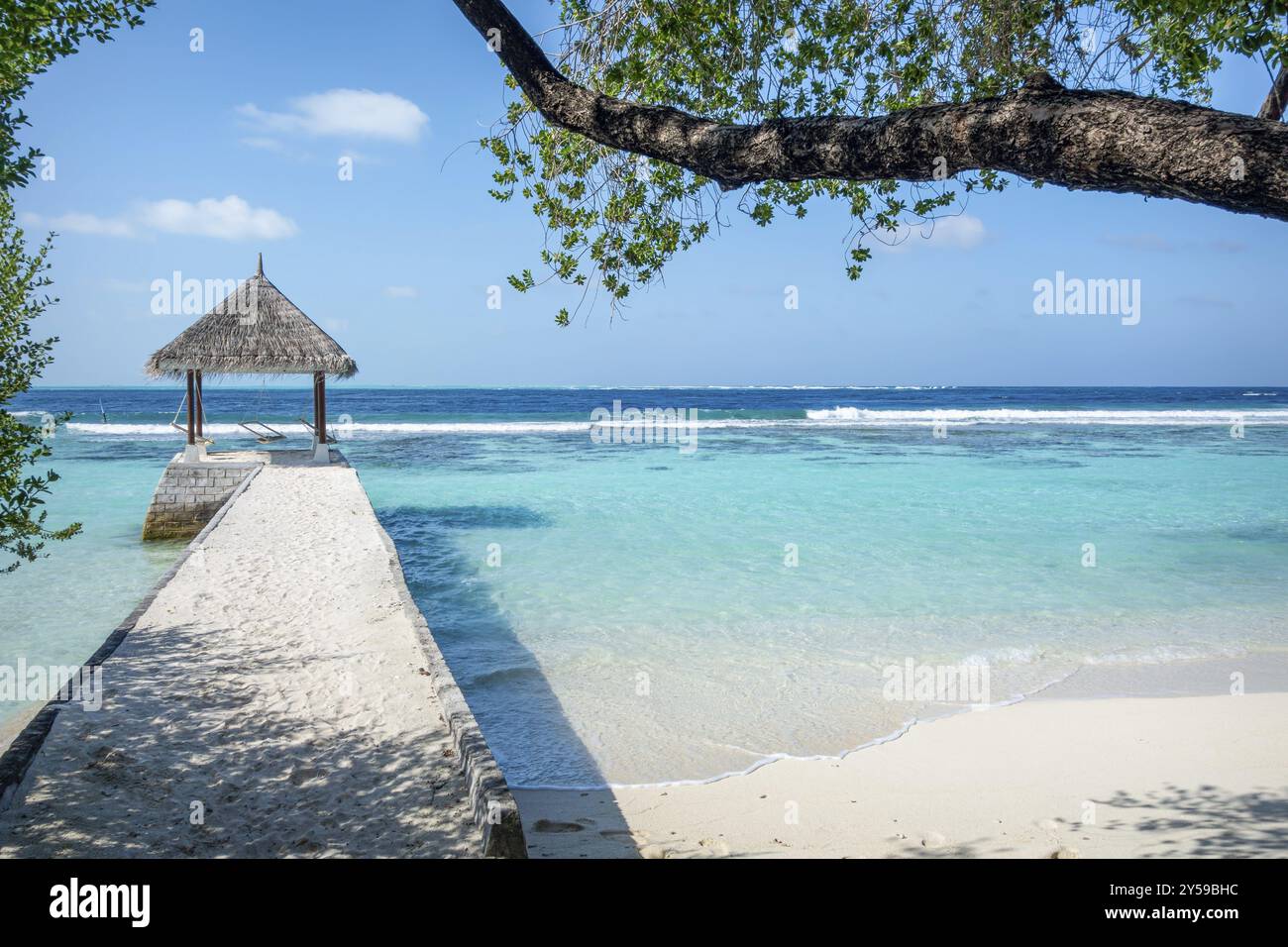 Beach Hammock, Helengeli Island, Maldives, Asia Stock Photo - Alamy