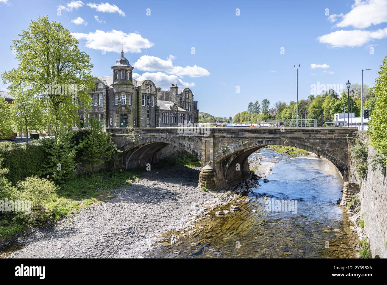 River Teviot, Hawick, Scotland, United Kingdom, Europe Stock Photo - Alamy