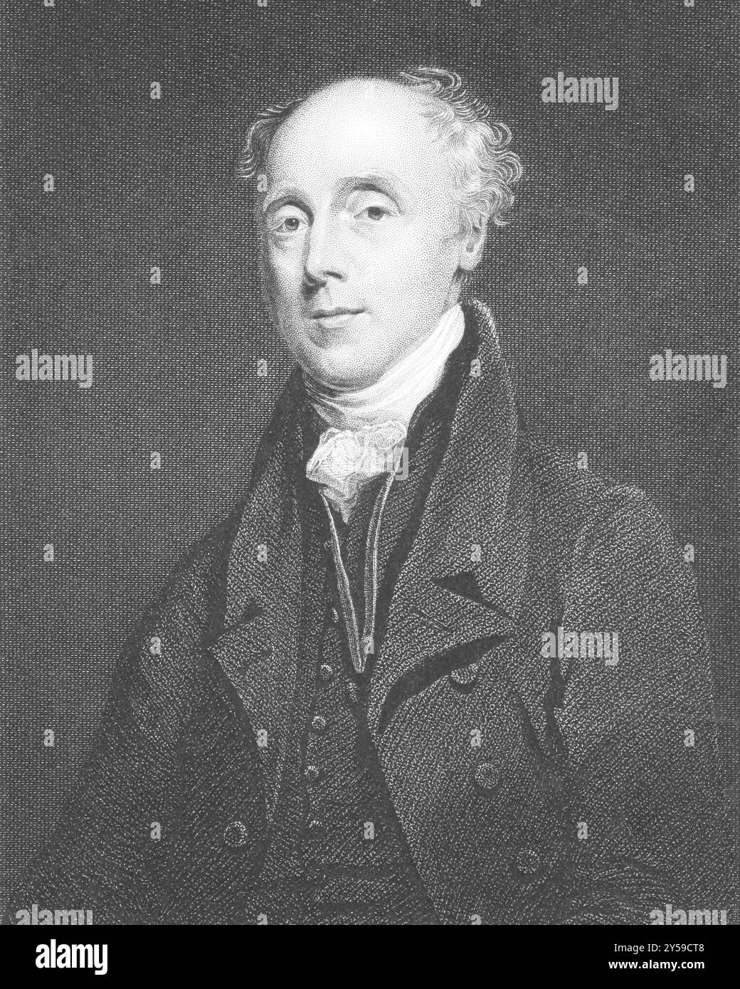 Francis Wrangham (1769-1842) on engraving from the 1800s. Archdeacon of ...