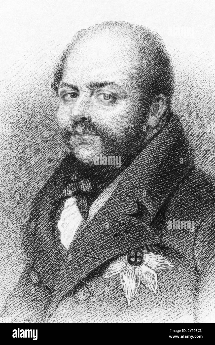 Prince Augustus Frederick (1773-1843), Duke of Sussex on engraving from ...