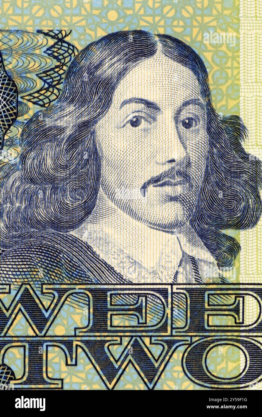 Jan van Riebeeck (1819-1877) on 2 Rand 1983 Banknote from South Africa ...