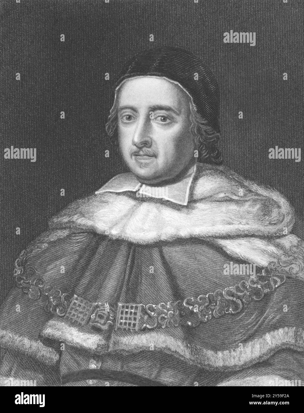 Matthew Hale (1609-1676) on engraving from the 1800s. Lord Chief ...
