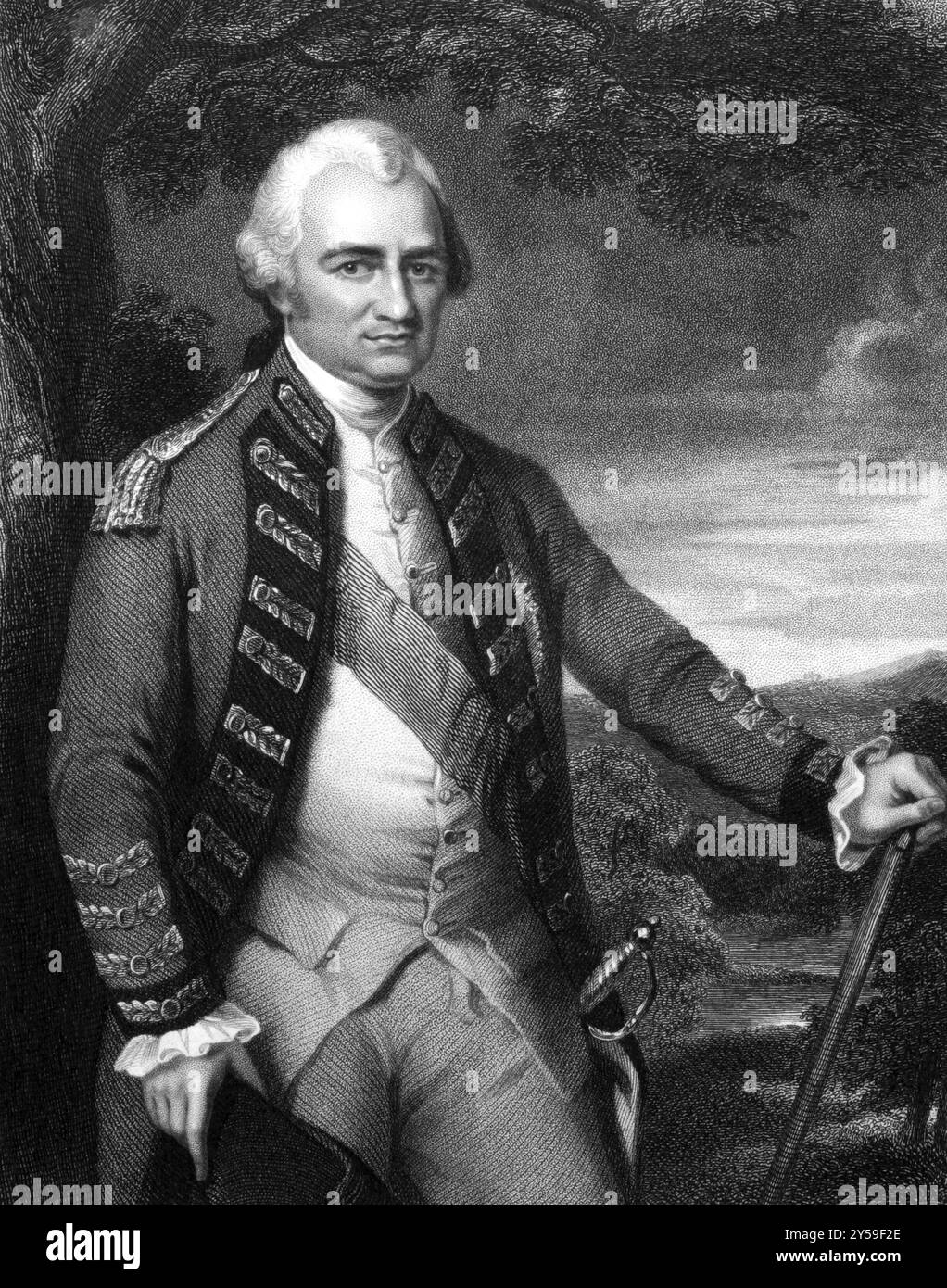 Robert Clive, 1st Baron Clive (1725-1774) on engraving from 1832 ...