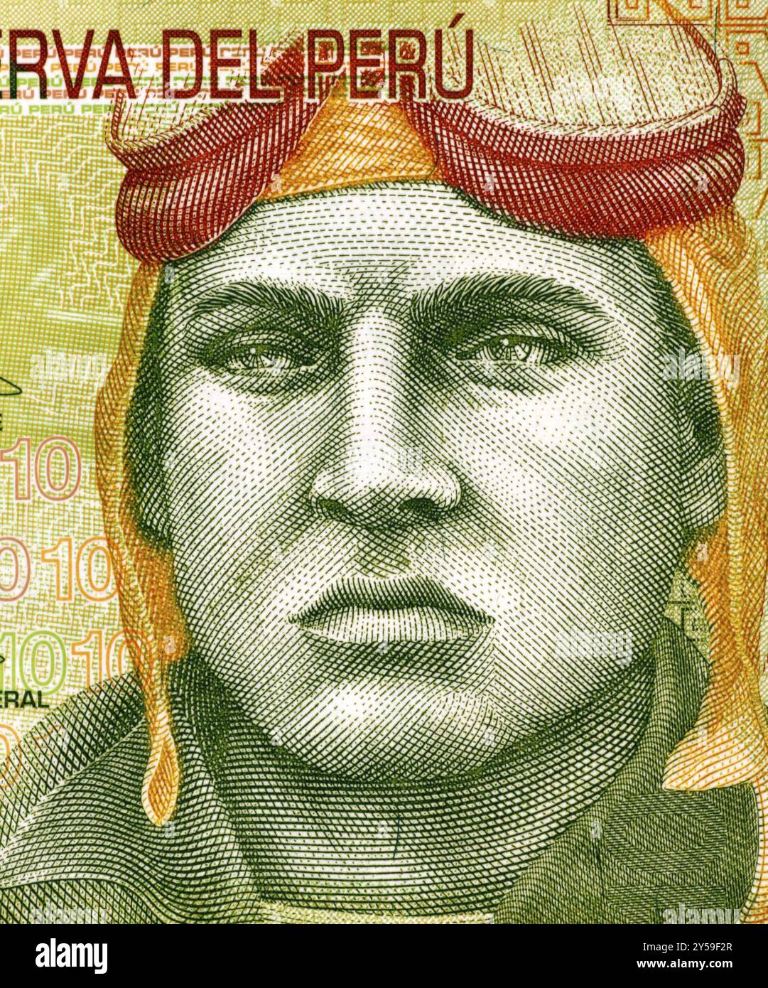 Jose Quinones Gonzales (1914-1941) on 10 Nuevos Soles 2009 Banknote ...