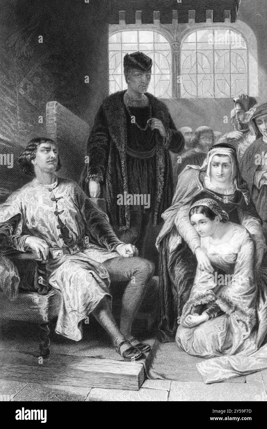 The Countess Isabelle of Croye (Quentin Durward) on engraving from 1866 ...