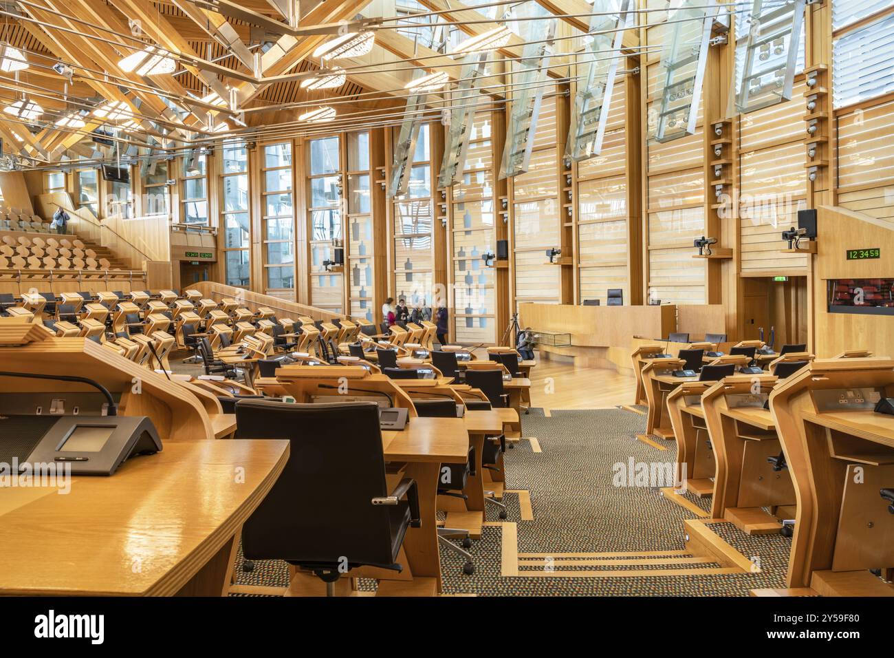 Scottish Parliament Debating Chamber Stock Photo - Alamy