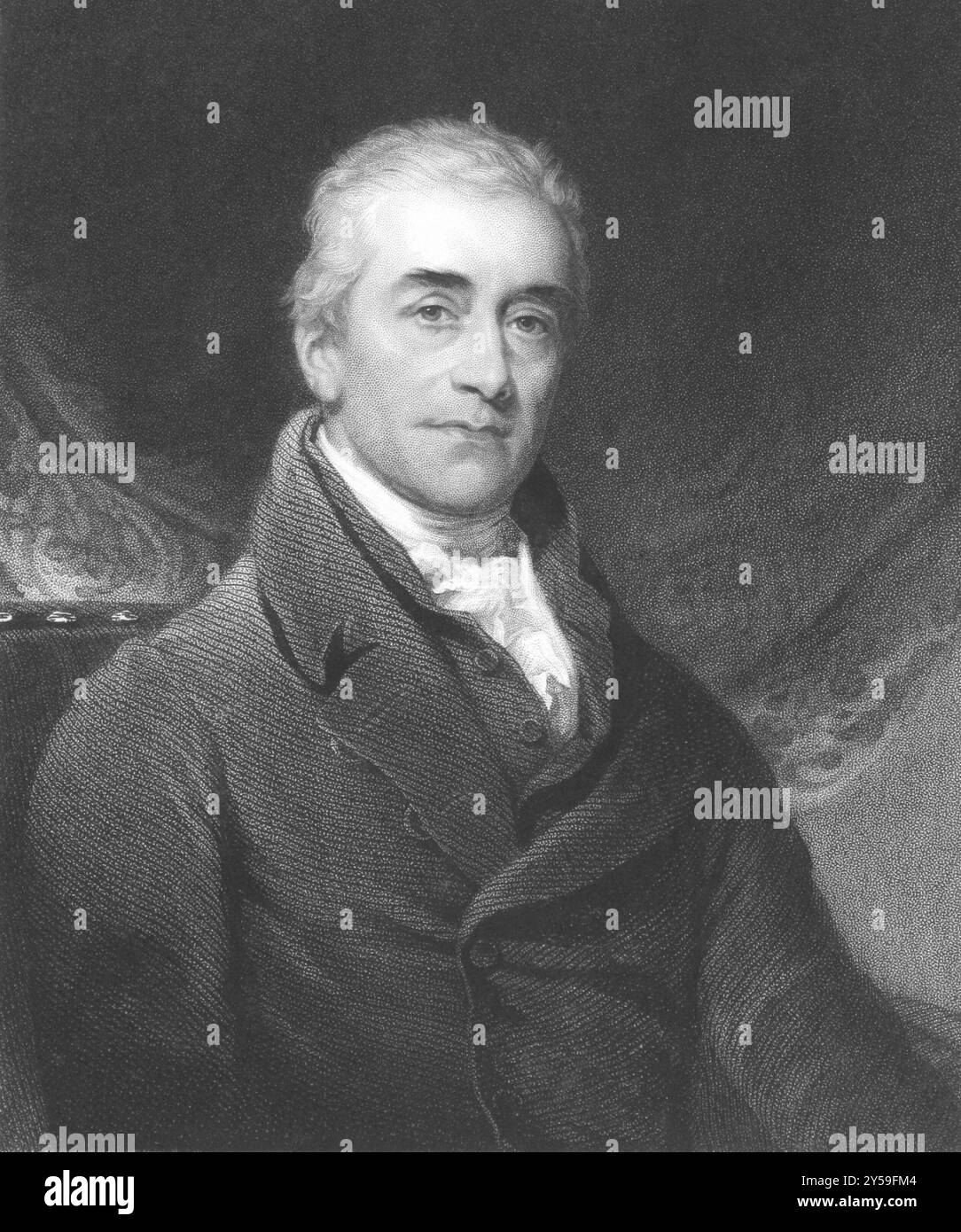 Samuel Romilly (1757-1818) on engraving from the 1800s. British legal ...