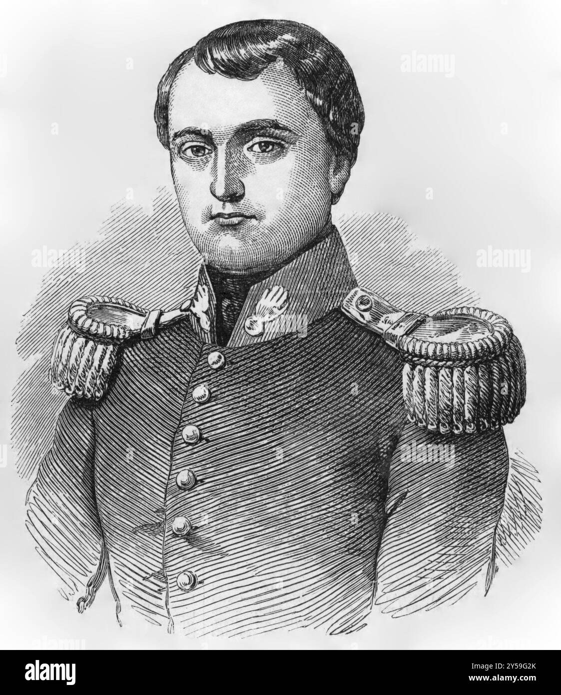 Napoleon Bonaparte (1769-1821) on engraving from the 1800s. Emperor of ...