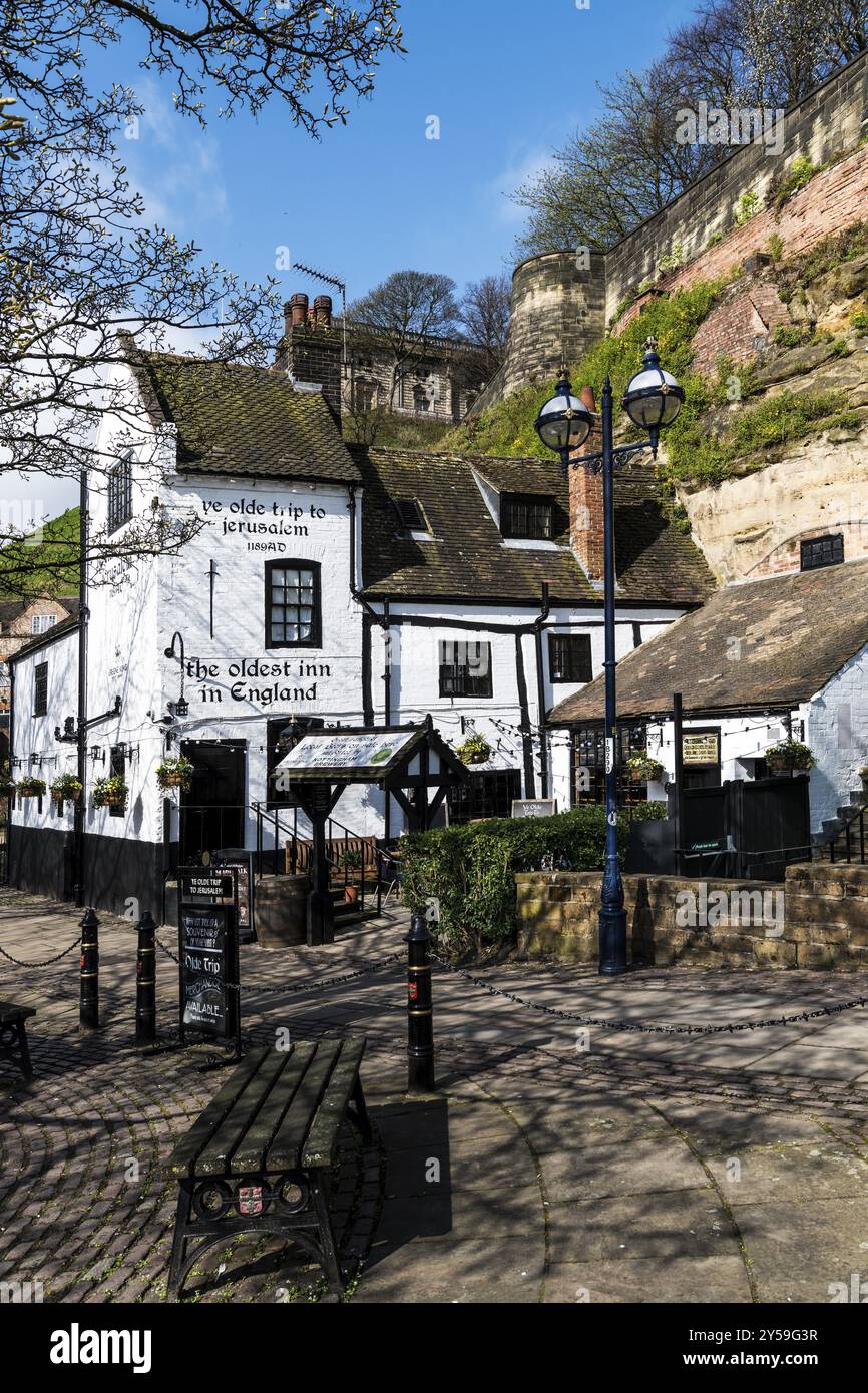 The Oldest Inn in England, Nottingham Stock Photo - Alamy