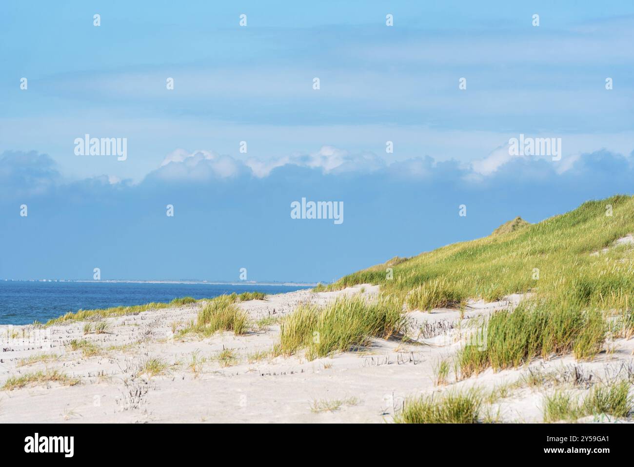 Beach scenery on Sylt island, in North Sea, Germany. Landscape with ...