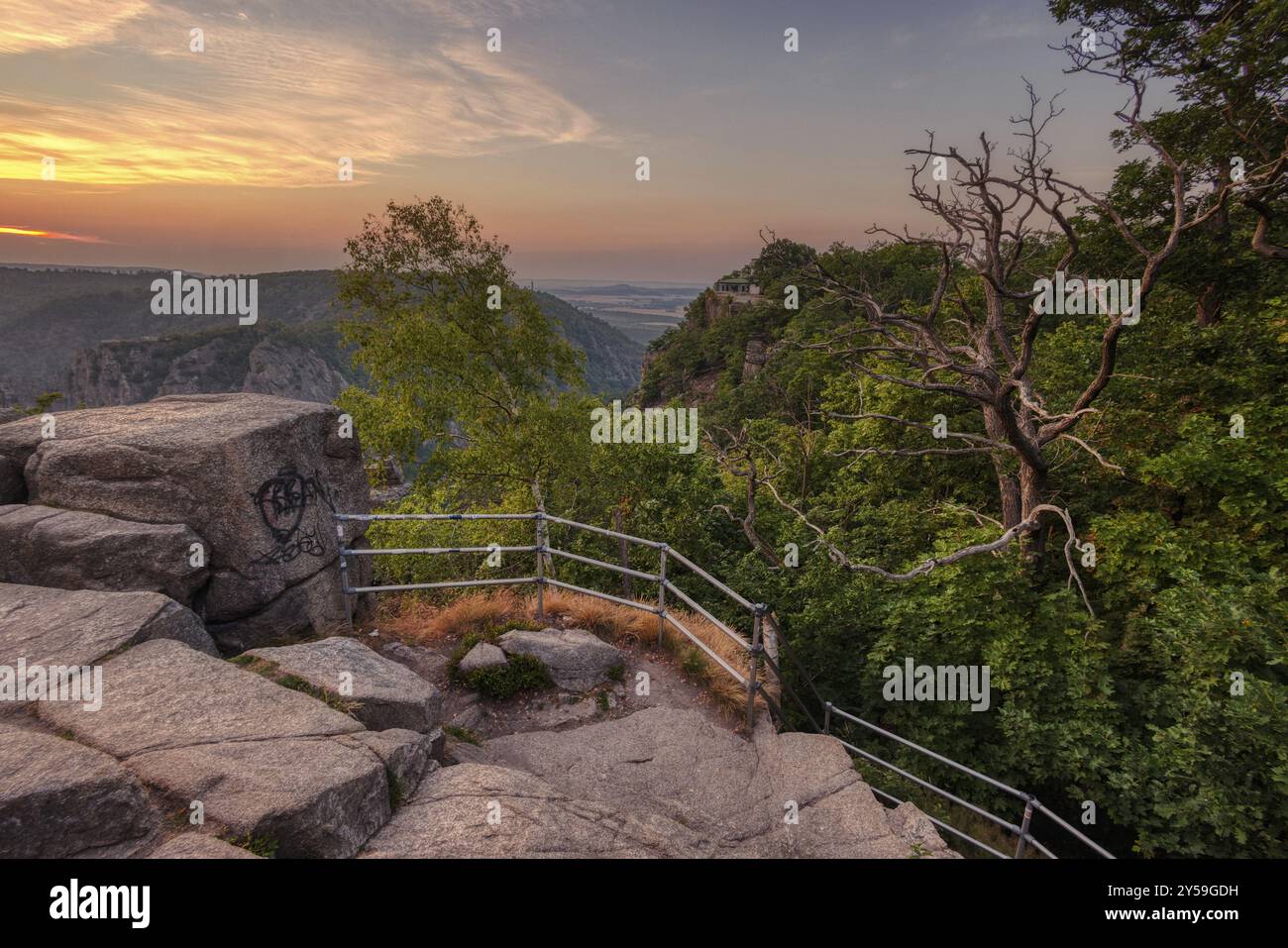 Hiking in the Bode Valley Harz mountains Stock Photo - Alamy