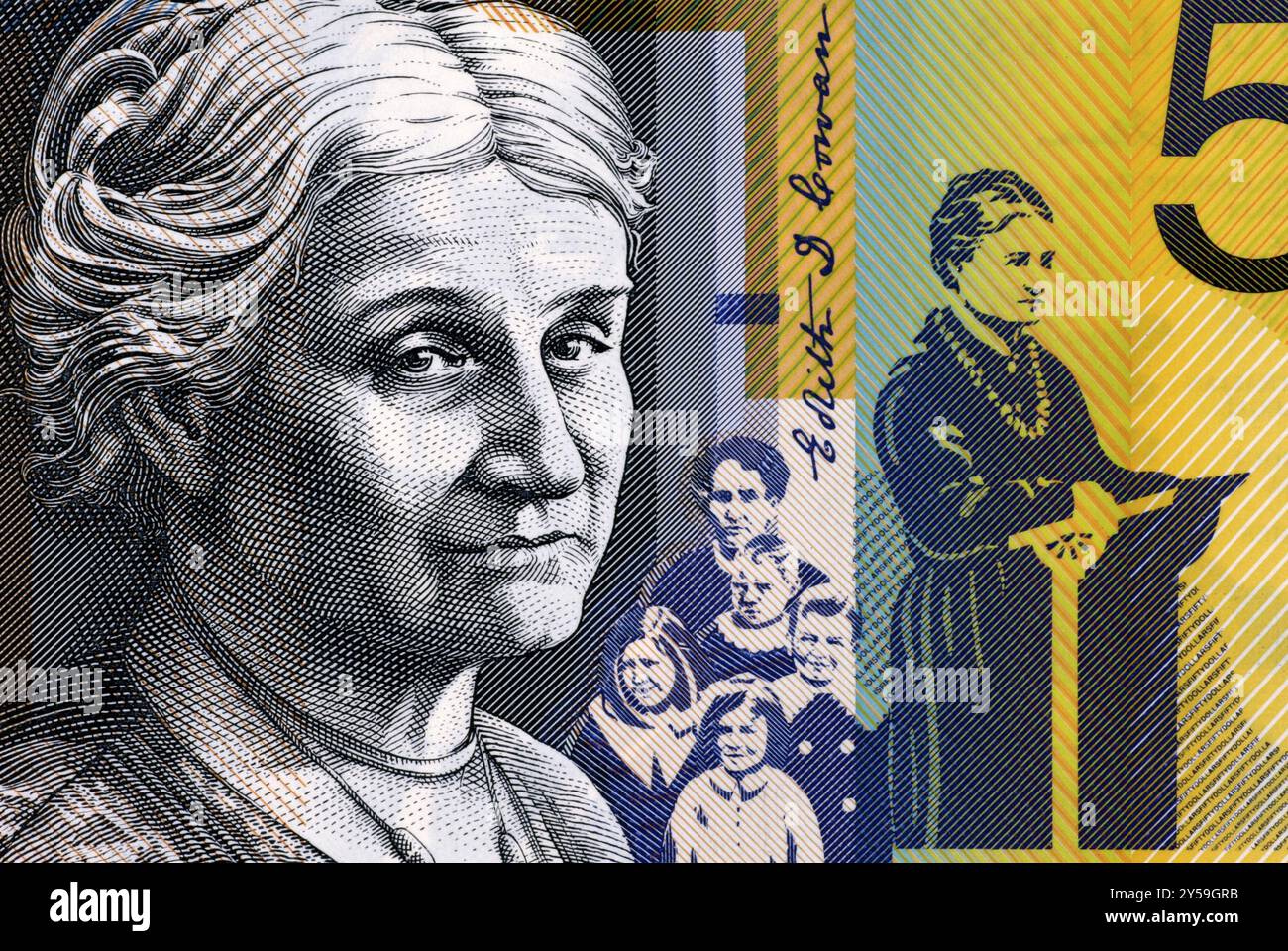 Edith Cowan (1861-1932) on 50 Dollars 2009 from Australia. Australian ...