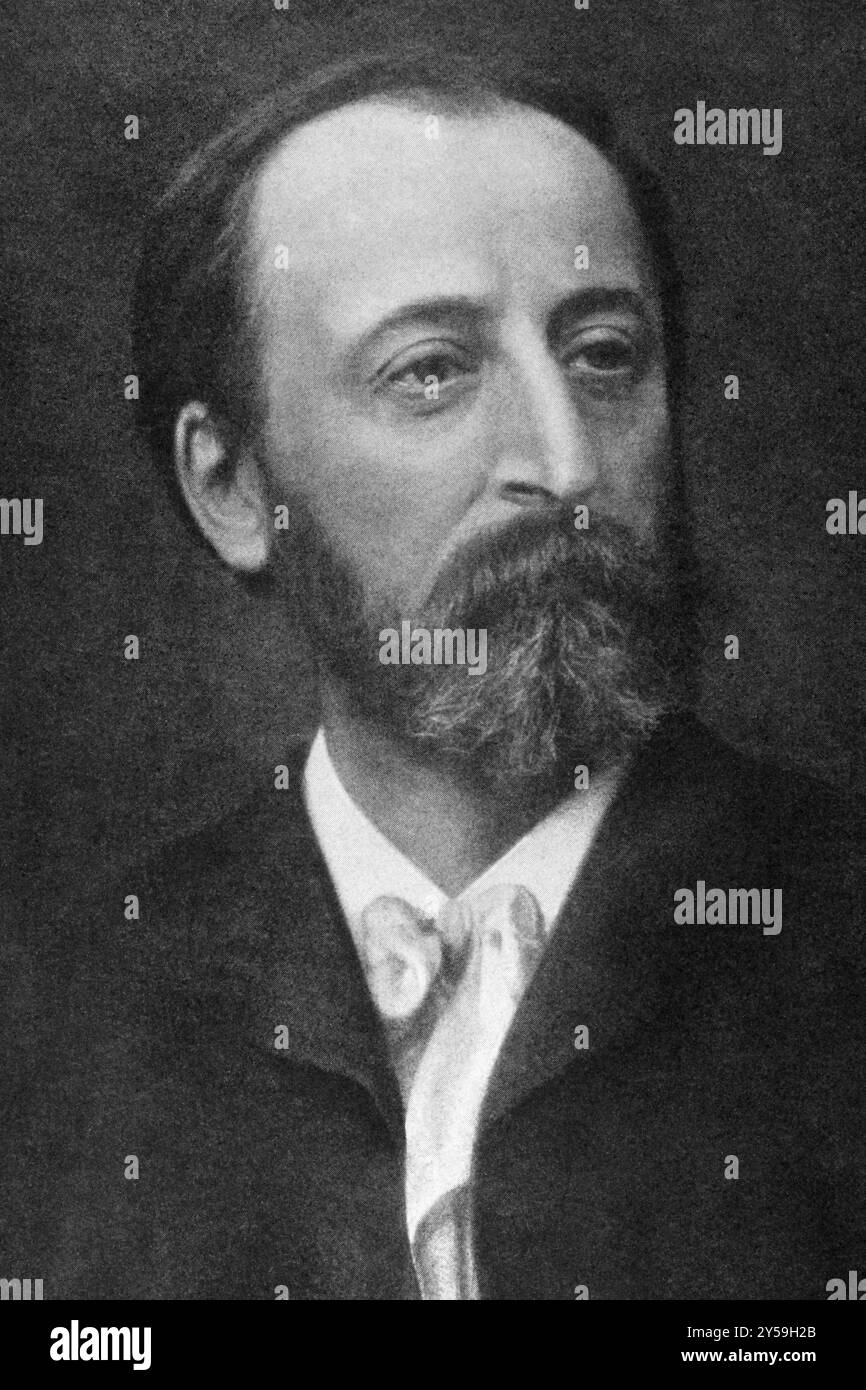 Camille Saint-Saens (1835-1921) on engraving from 1908. French late ...
