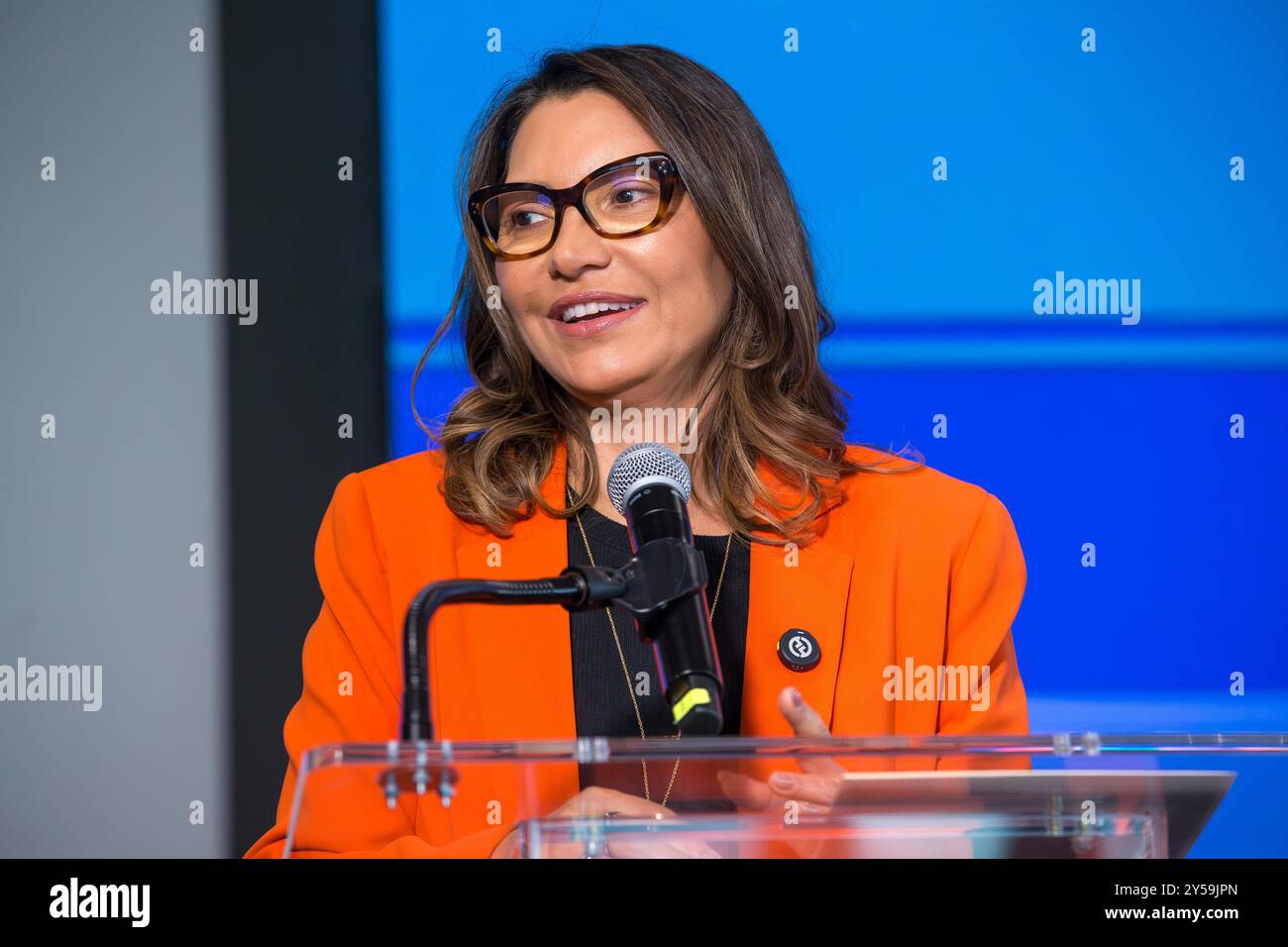 New York, United States. 19th Sep, 2024. Rosângela (Janja) Lula da ...