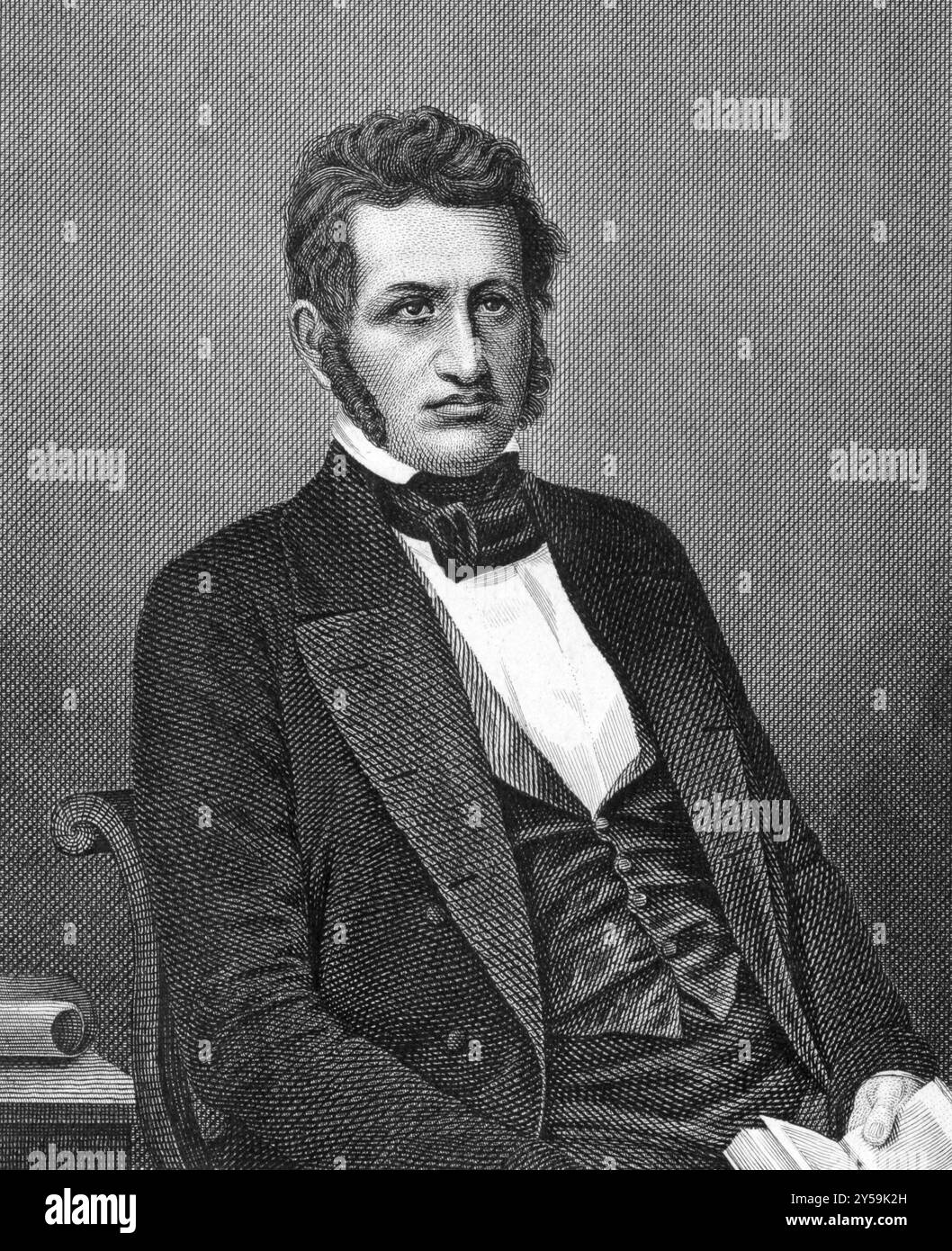 Friedrich Christoph Dahlmann (1785-1860) on engraving from 1859. German ...