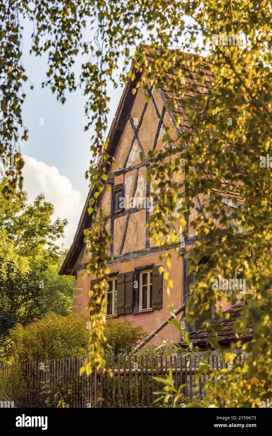 Traditional german house, swabian region specific, sawn through the ...