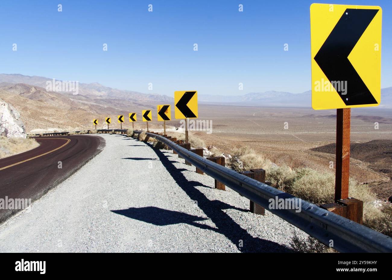 Death Valley NP: Sharp Curve Stock Photo - Alamy