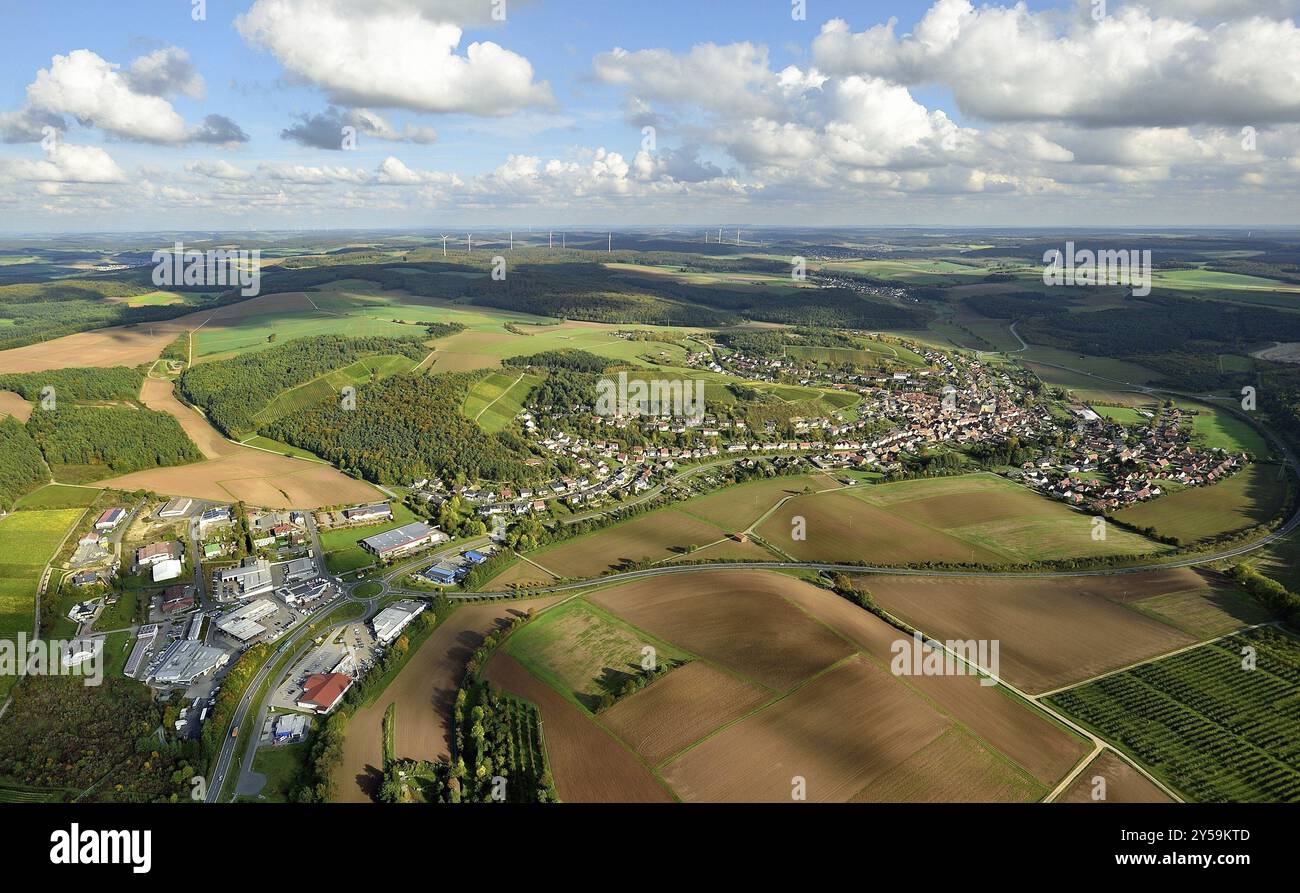 Aerial view of Erlenbach Stock Photo - Alamy