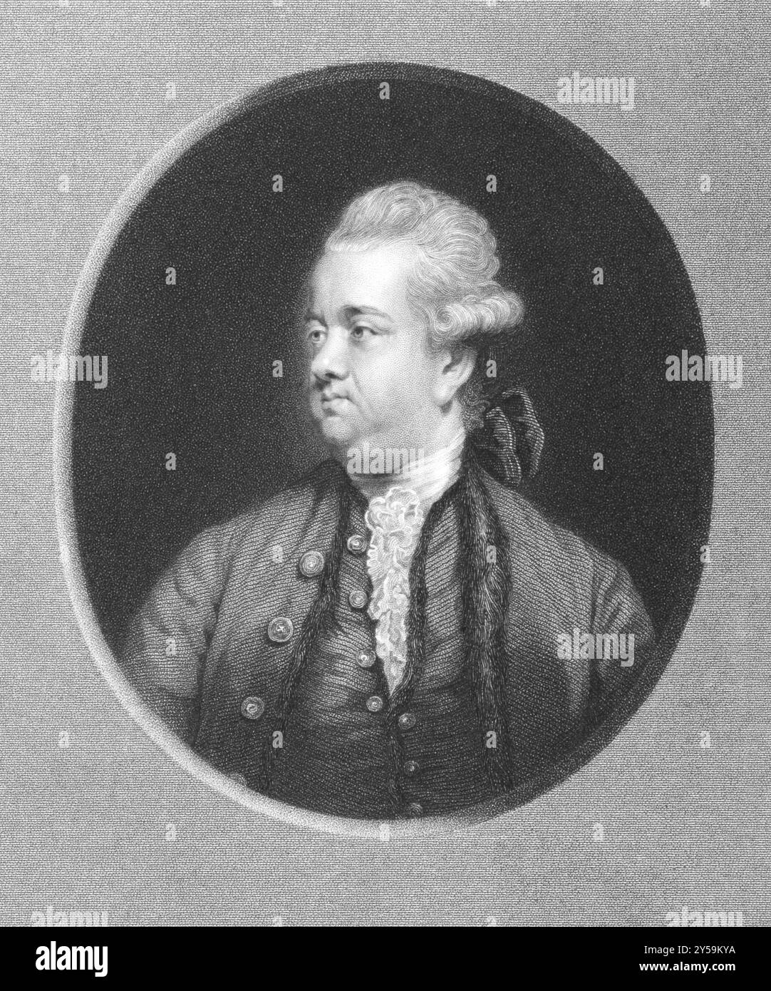 Edward Gibbon (1737-1794) on engraving from the 1800s. English ...