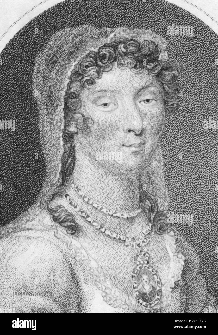 Duchess of Cumberland on engraving from the 1800s. Published in 1815 in ...
