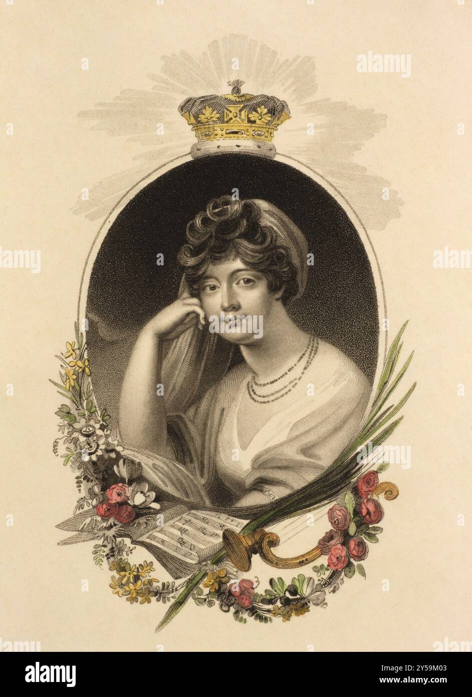 Princess Sophia of Gloucester (1773-1844) on engraving from the 1800s ...
