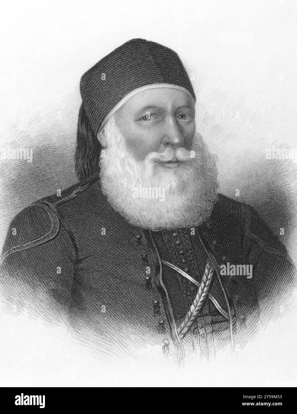 Mohammed Ali (1769-1849) on engraving from the 1800s. Albanian ...