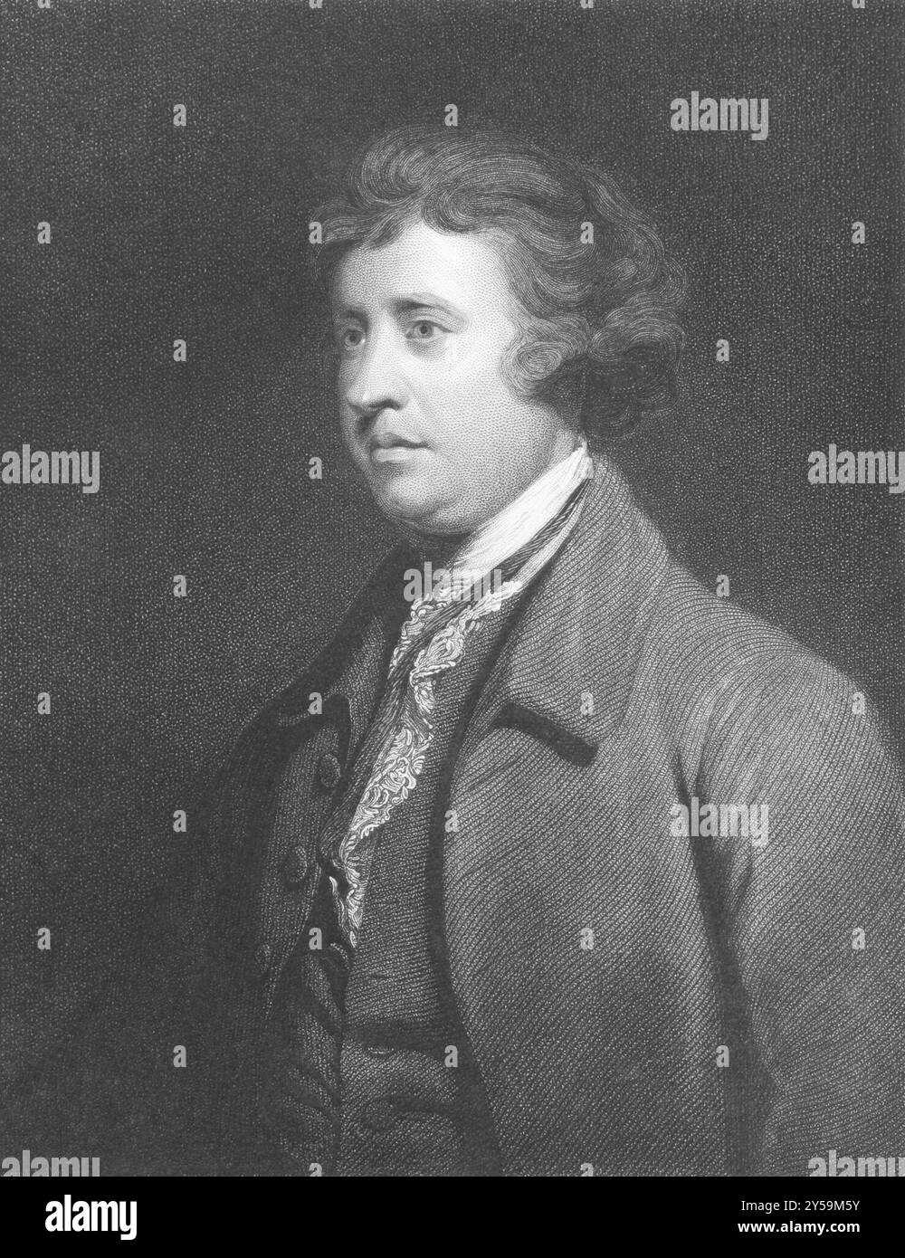 Edmund Burke (1729-1797) on engraving from the 1800s. Anglo-Irish ...