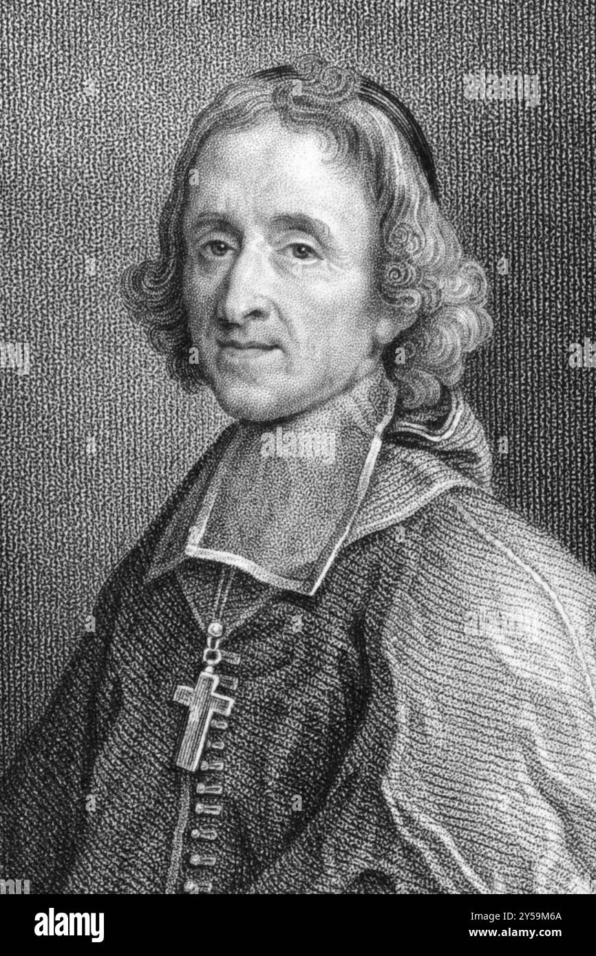 Francois Fenelon (1651-1715) on engraving from the 1800s. French Roman ...
