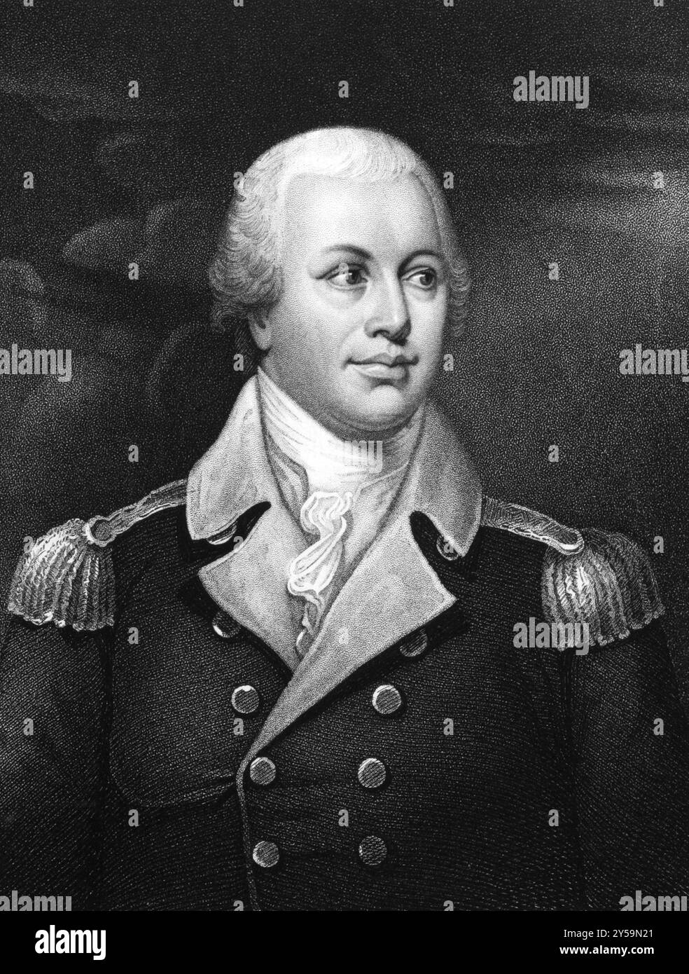 Nathanael Greene (1742-1786) on engraving from 1834. Major general of ...