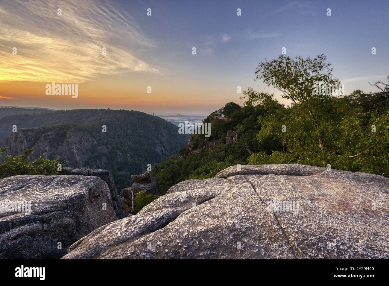 Hiking in the Bode Valley Harz mountains Stock Photo - Alamy