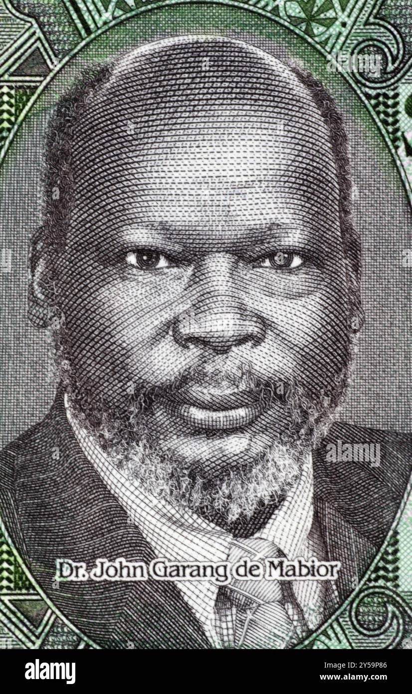 John Garang de Mabior (1945-2005) on 1 Pound 2011 Banknote from South ...