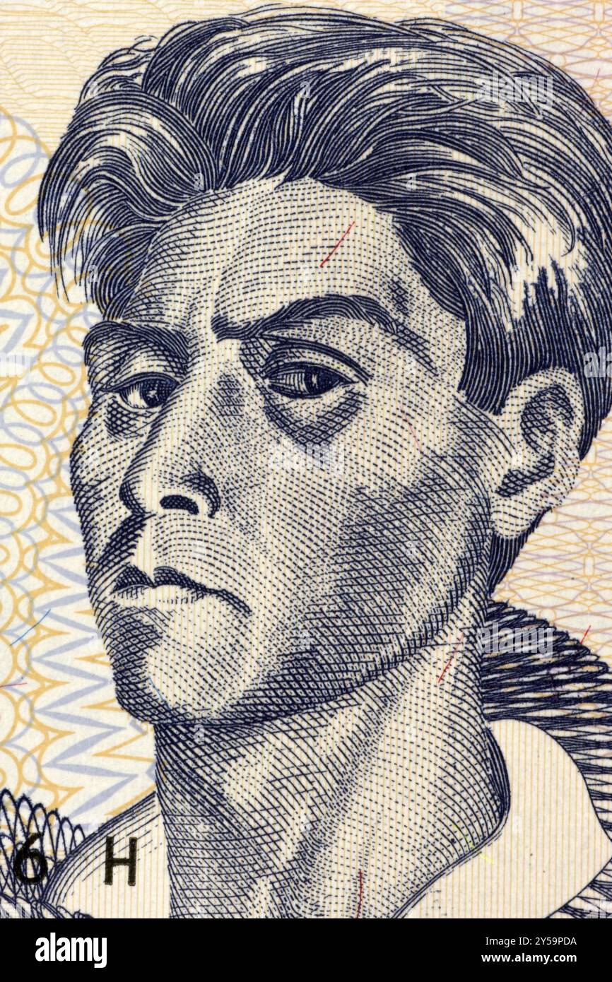 Cecilio Guzman de Rojas (1899-1950) on 10 Bolivianos 2007 Banknote from ...