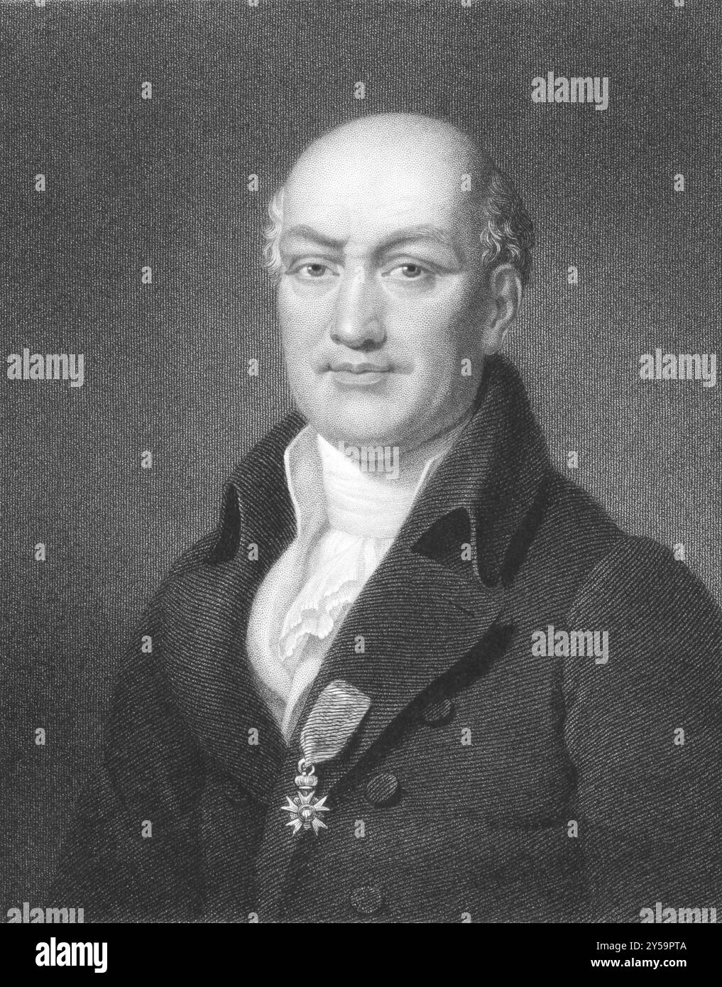 Jean Baptiste Joseph Delambre (1749-1822) on engraving from the 1800s ...