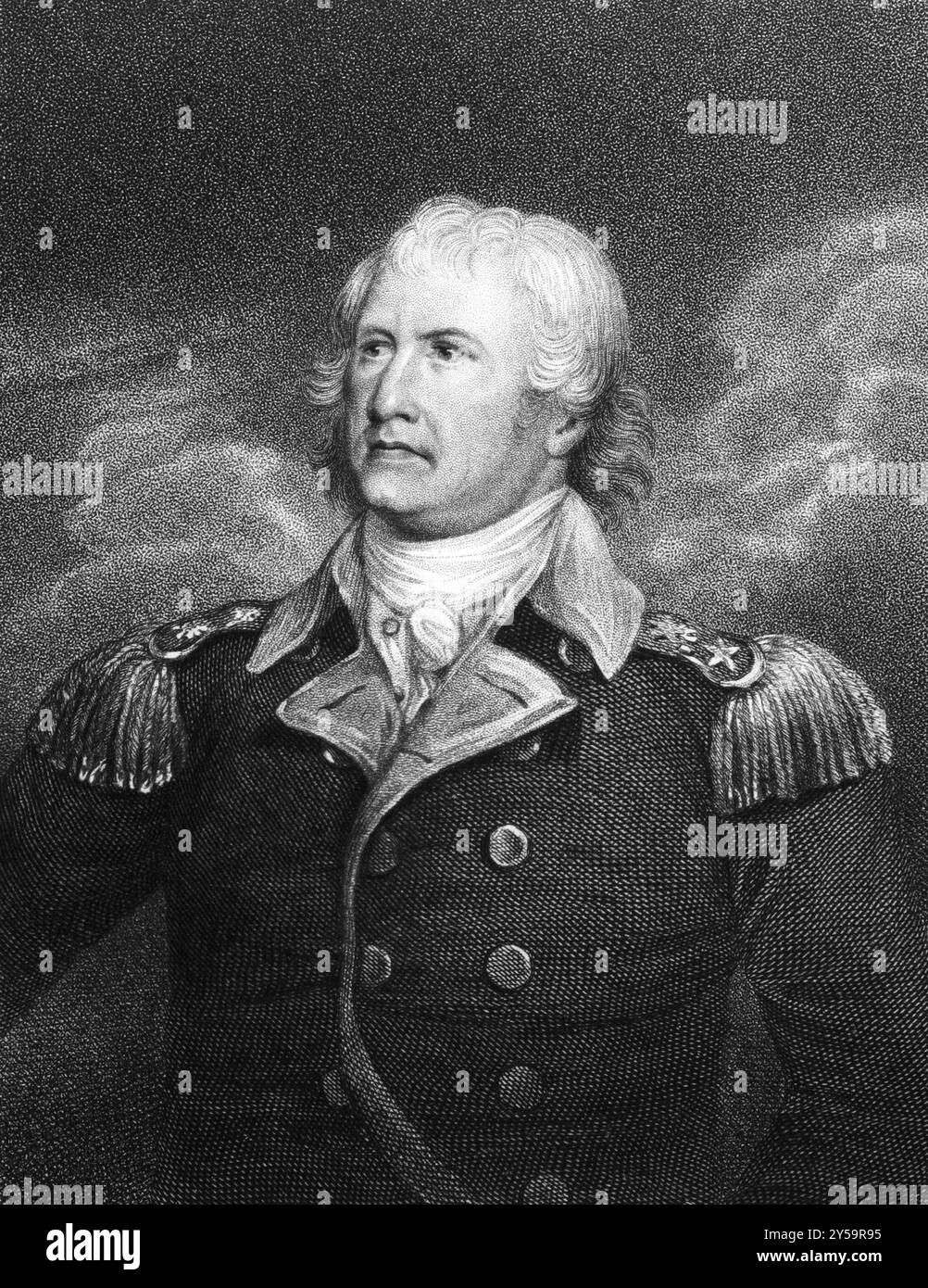 William Moultrie (1730-1805) on engraving from 1834. Planter and ...